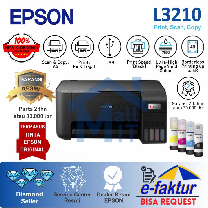 (BISA COD) Printer Epson L3210 L-3210 L 3210 L3211 L-3211 L 3211 3 IN 1 Pengganti Epson L3110 ...