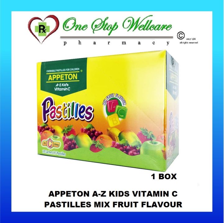APPETON A-Z KID'S VITAMIN C PASTILLES MIX FRUIT FLAVOUR (1BOX) 20 ...