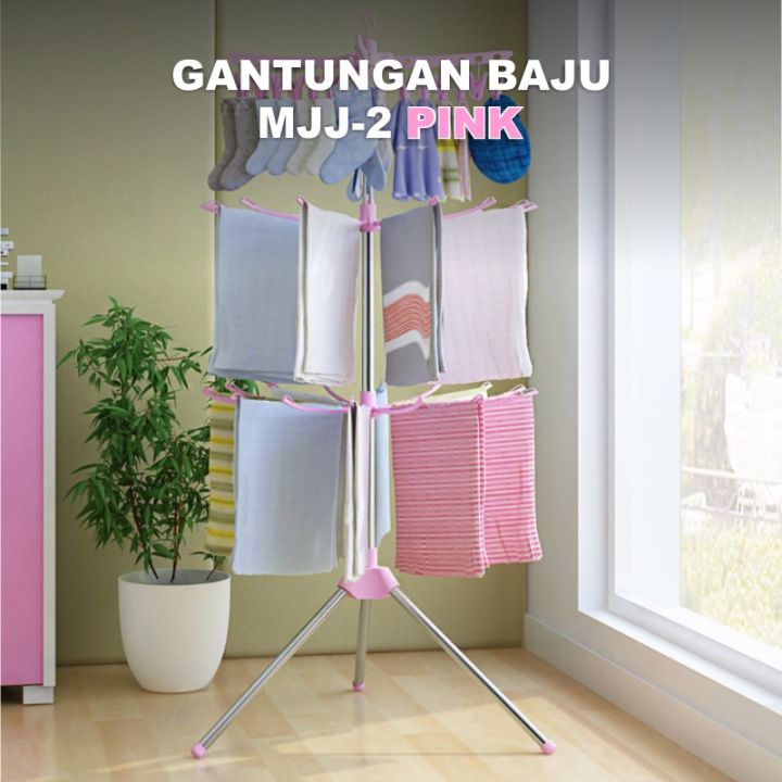 Rak Jemuran Baju Menara 3 Tingkat 24 Klip Dan 16 Cabang Rak Jemuran ...