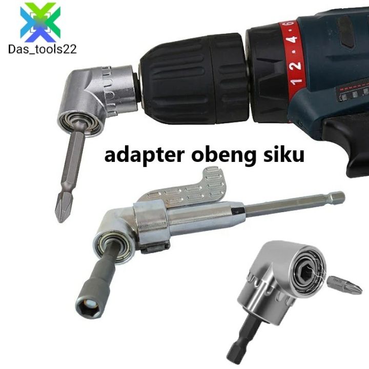 ADAPTER KEPALA BOR OBENG SIKU 105 DERAJAT HEX SHANK 1/4 INCH KONEKTOR ...