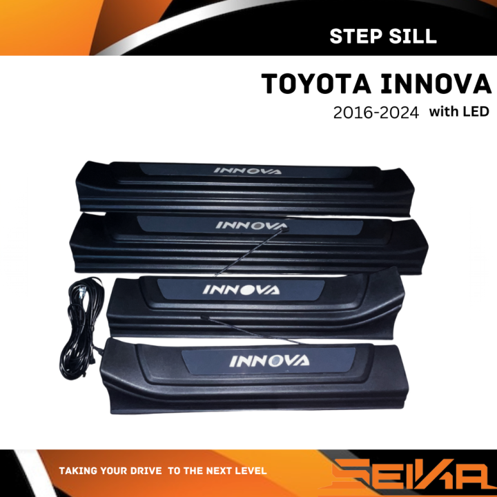 Toyota Innova 2016-2024 Side Step Sill / Door Sill Plate with LED ...