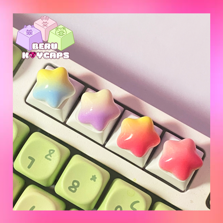 Gradient Star Keycaps for Mechanical and Membrane Keyboard | Lazada PH