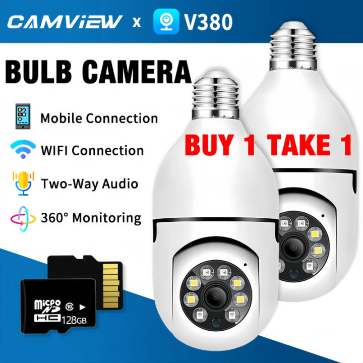 CAMVIEW CCTV V380 Auto Tracking Two-Way Audio Full Color Night Vision ...