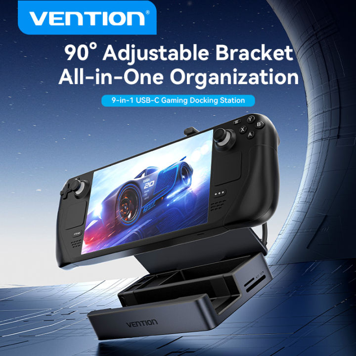 Vention Steam Deck Docking Station TV Base Stand 9 in 1 Hub Holder Dock 4K60Hz 10Gbps PD 100W ...