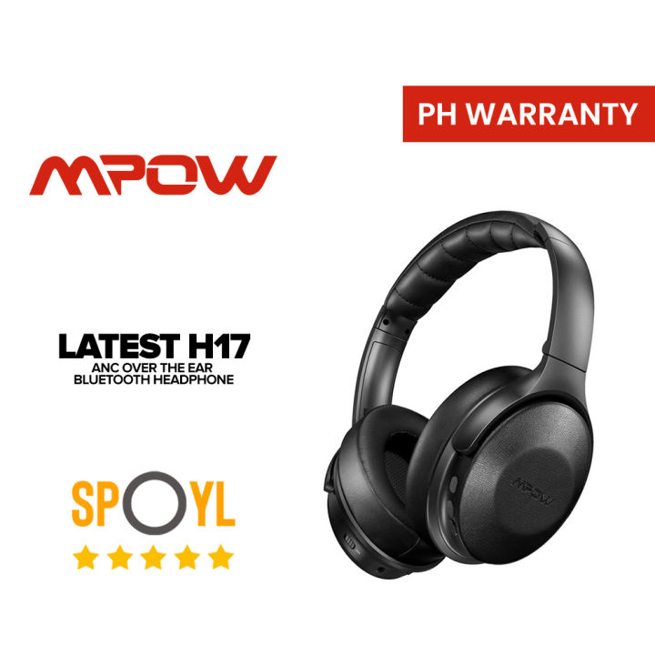 Mpow Latest H17 Active Noise Cancelling over the Ear Bluetooth headphone With 30H Playing Time Wireless ANC Headset For PC Desktop Computer Laptop Mobile Phone Cellphone Spoyl Store Lazada Lazada PH