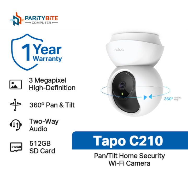 TP-Link Tapo C210 Pan/Tilt Home Security Wi-Fi Camera with 3MP , Motion Detection, and 2-Way ...