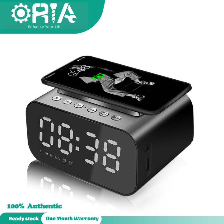 ORIA jam cermin Digital FM Bluetooth Speaker jam muzik boleh dicas ...