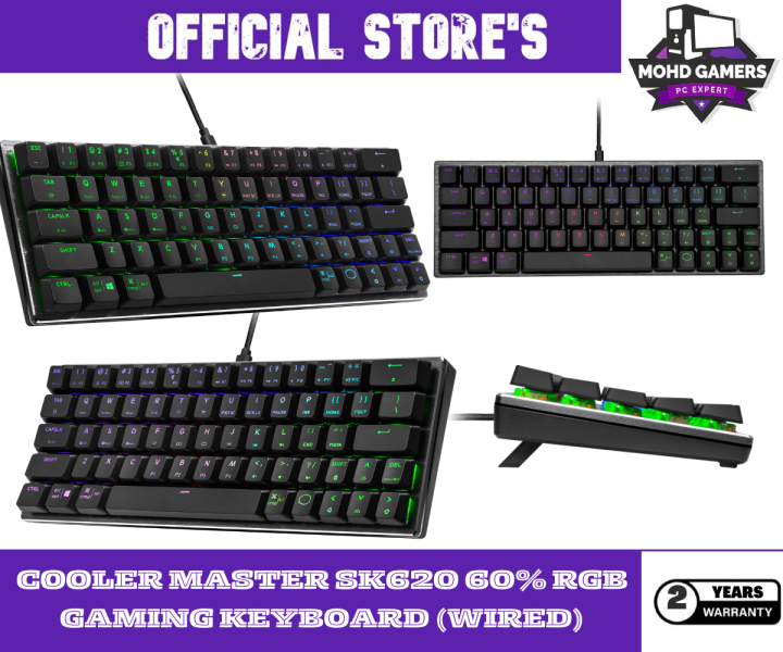 COOLER MASTER SK620 60% RGB GAMING KEYBOARD (WIRED) | Lazada