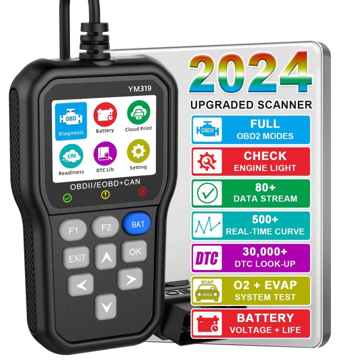 YM319 OBD2 Scanner OBDII/EOBD Professional Auto Engine Clear Fault Code ...