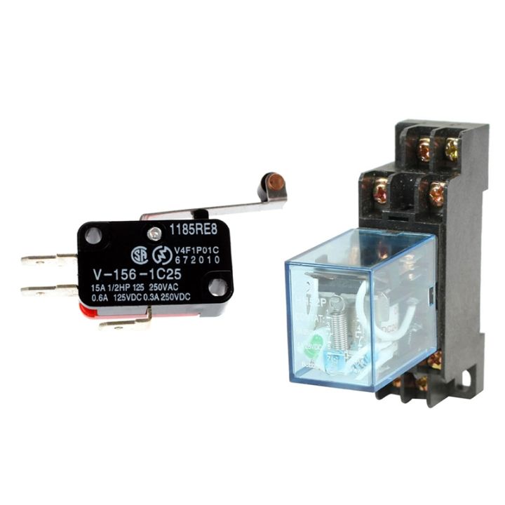 Limit Switch Long Hinge Roller Lever Arm SPDT Snap Action & HH52P DC ...