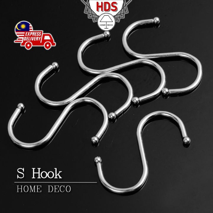 HDS Stainless Steel S Shape Hook 🔥 Multipurpose Pengangtung S钩 | Lazada