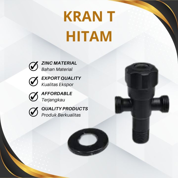 KRAN T STAINLESS STEEL HITAM I KRAN T SHOWER I DIKEMAS KARDUS & BUBBLE ...