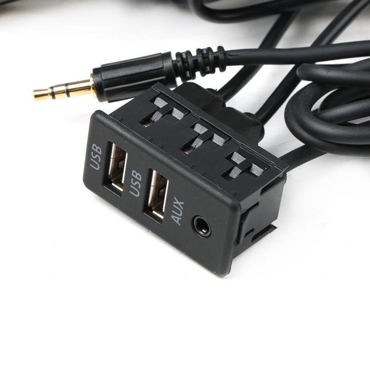 150CM 3 Styles Car Dash Flush Mount AUX USB Port Panel Auto Boat Dual ...