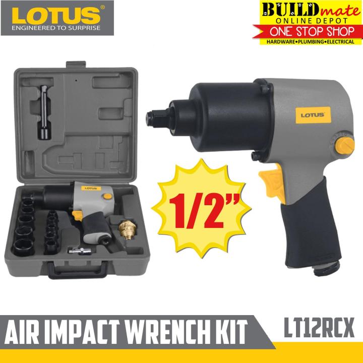 BUILDMATE Lotus Pneumatic Air Impact Wrench 1/2" with KIT LT12RCX LPT ...