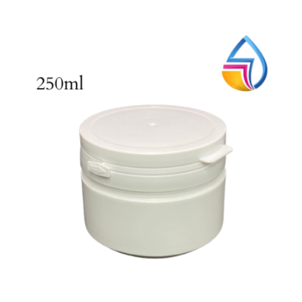 2pcs - 250ml HDPE White Tear Off Cap Jar a High Quality Bottles by CPC ...