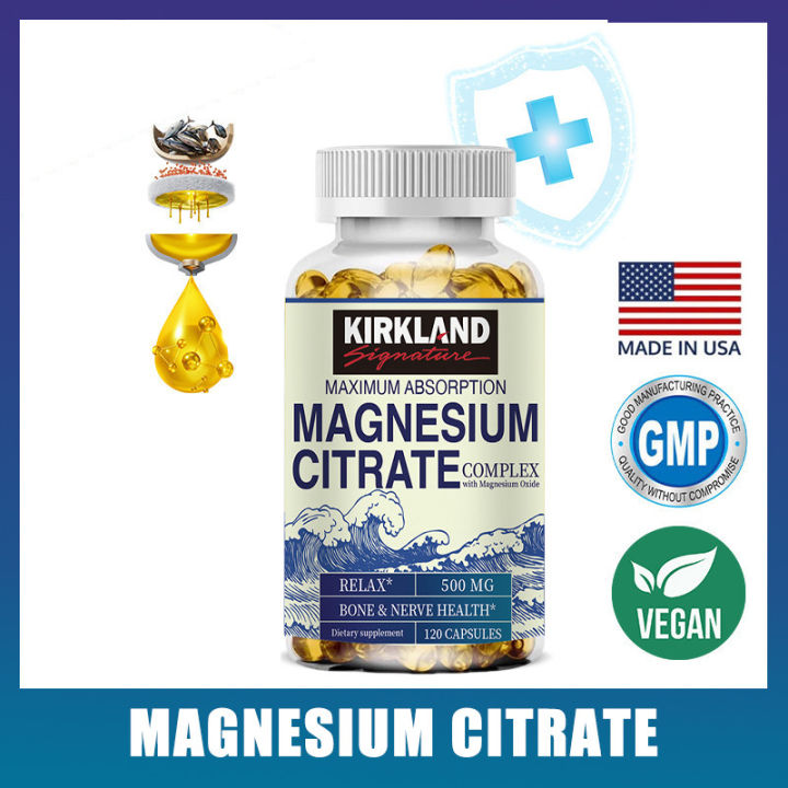 Magnesium Citrate Complex Capsules 500 MG Supports Calm and Relaxation ...