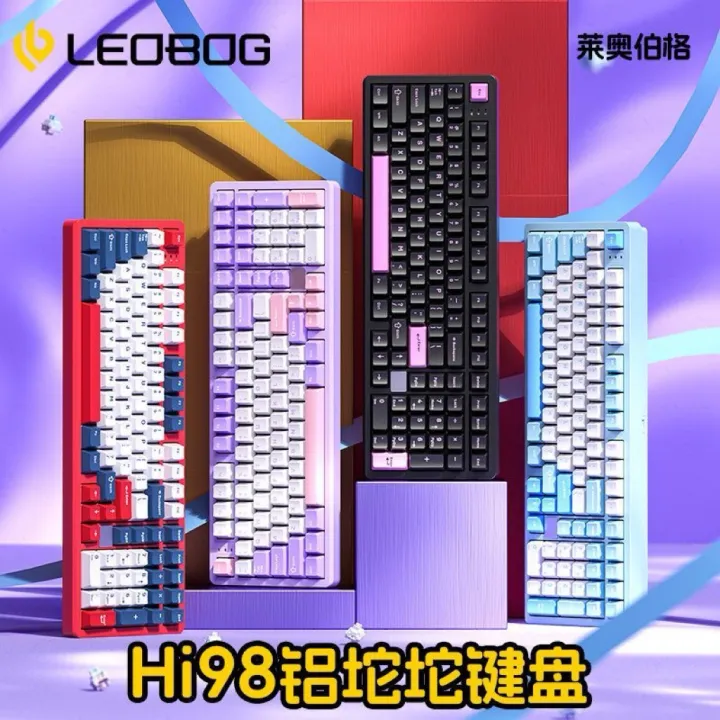 Bàn phím cơ không dây Leobog HI98C Pro | Nhôm CNC | 3 mode | Mạch xuôi ...