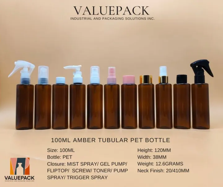 100ML AMBER TUBULAR PET BOTTLE | Lazada PH
