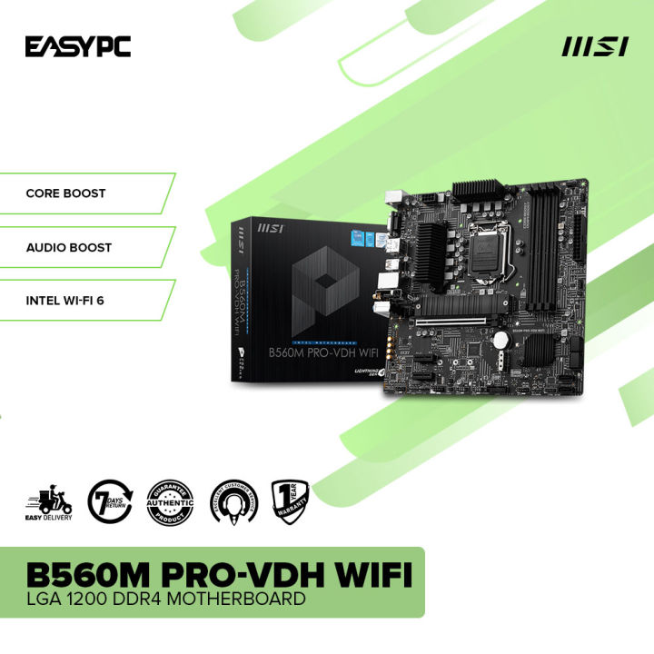 EasyPC | MSI B560M PRO-VDH WIFI LGA 1200 Core Boost Audio Boost intel Wi-Fi 6 DDR4 Motherboard ...