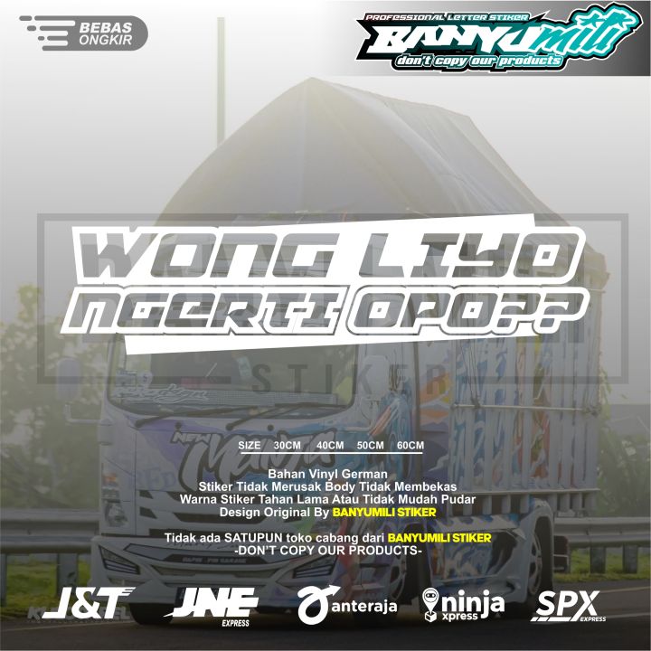 Stiker truk pickup wongliyo ngerti opo cutting variasi kaca mobil ...