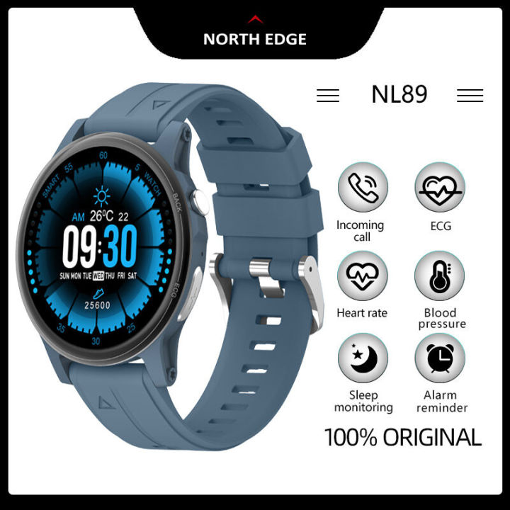 NORTH EDGE NL89 ECG Smartwatch HR BP นาฬิกากีฬา SPO2โทรผ่านบลูทูธ IP67 ...
