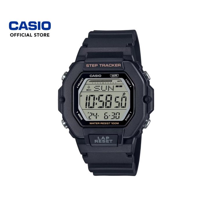 Casio General LWS-2200H-1AV Black Resin Band Men Watch / Women Watch ...