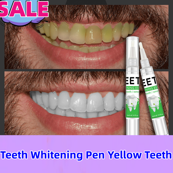 Yellow tooth decay, dental plaque elimination and whitening gel pen can ...