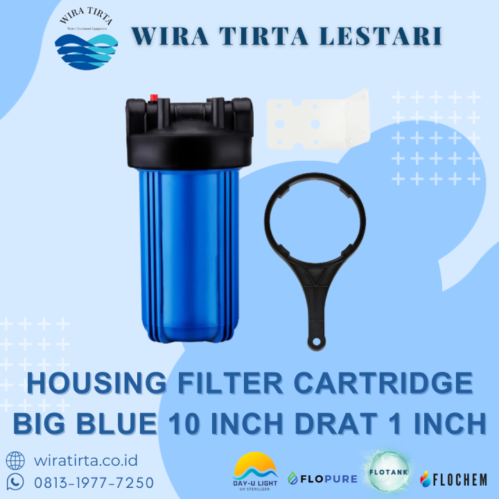 Housing Filter Cartridge Big Blue 10 inch Drat 1 inch | Lazada Indonesia