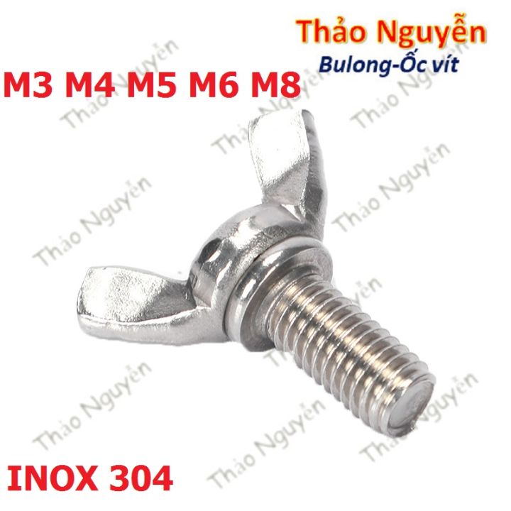 Bulong tai hồng inox 304 M3 M4 M5 M6 M8 Bu lông cánh chuồn | Lazada.vn