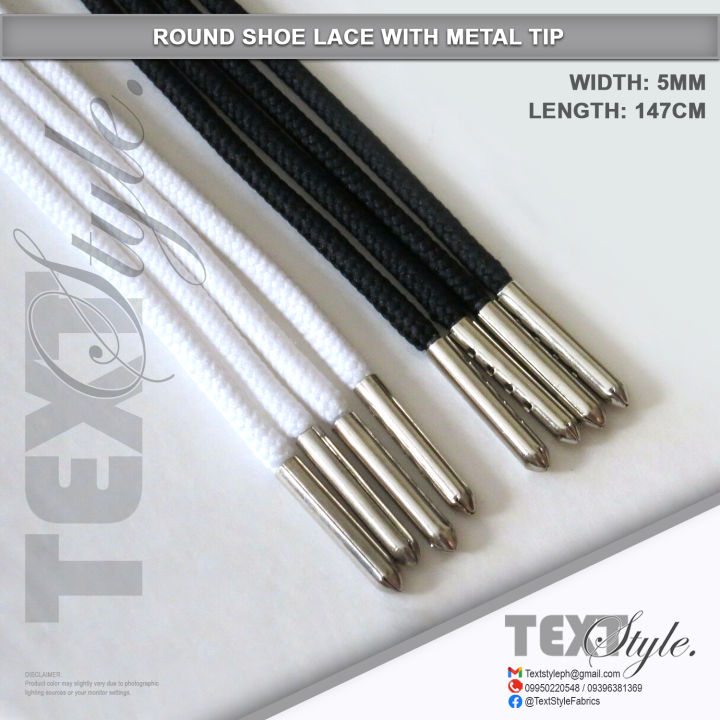 Textstyle Round Shoe Lace Shoelace for Shoes and Shorts with Metal Tip ...