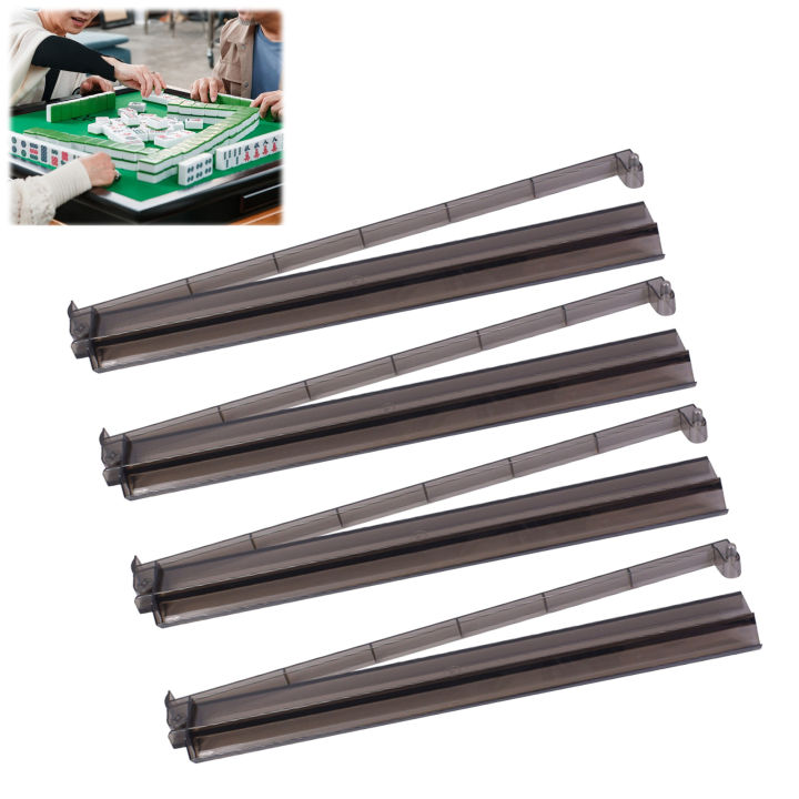 Norkee Mahjong Rack Set Colorful Mahjong Rulers Portable Acrylic ...