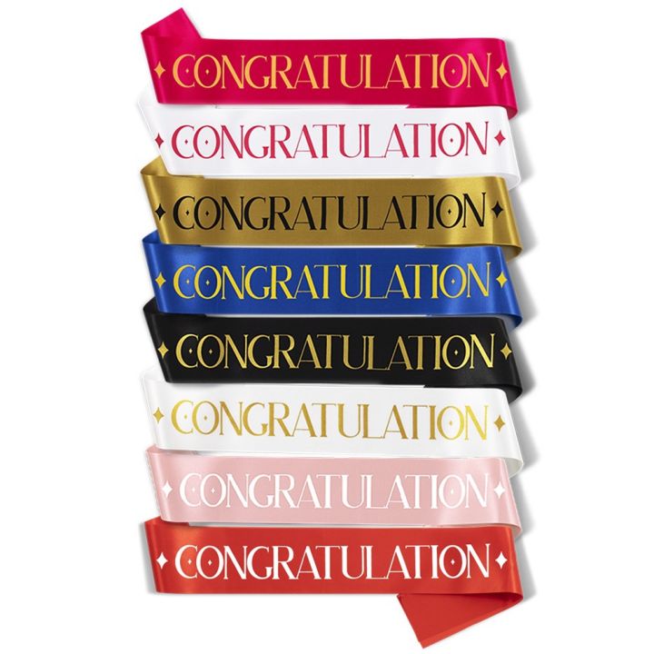 GGT Congratulation Sash Graduation Strap Courtesy Strap Ribbon Party ...