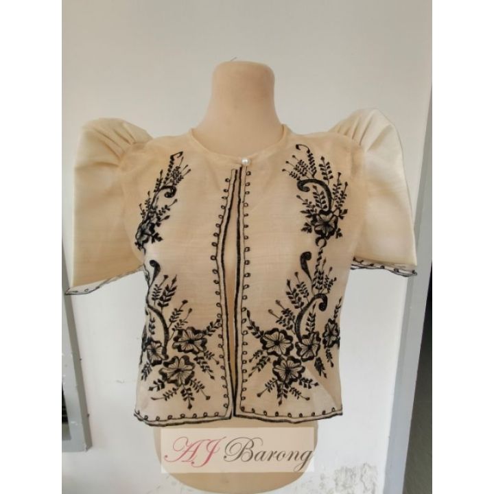 modern Filipiniana Bolero long black embroidery | Lazada PH