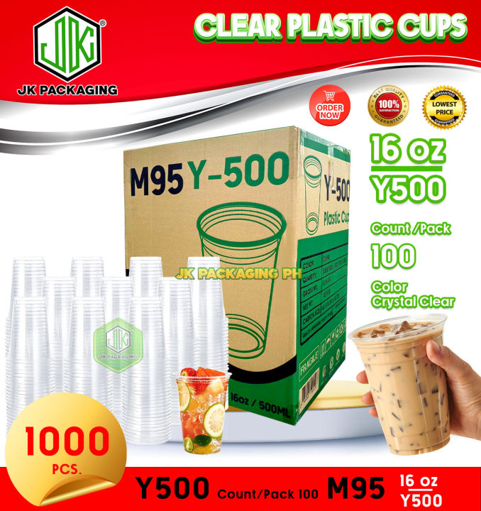 Plastic Cups Y500 / M95【2000 PCS】 【 Y500 Count/Pack 100 M95 】( CUPS ...