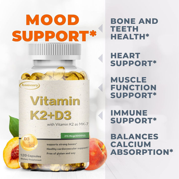 Kapsul Vitamin K2 + D3 Organik, Meningkatkan Penyerapan Kalsium ...