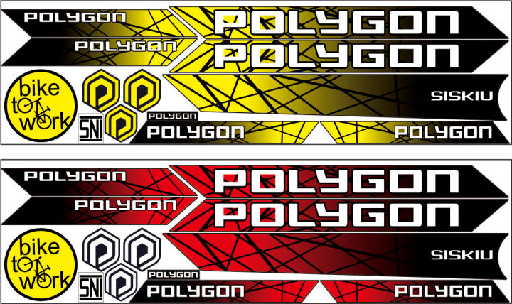 DECAL STRIPING SEPEDA POLYGON SISKIU BIKE STICKER UKURAN JUMBO STICKER ...