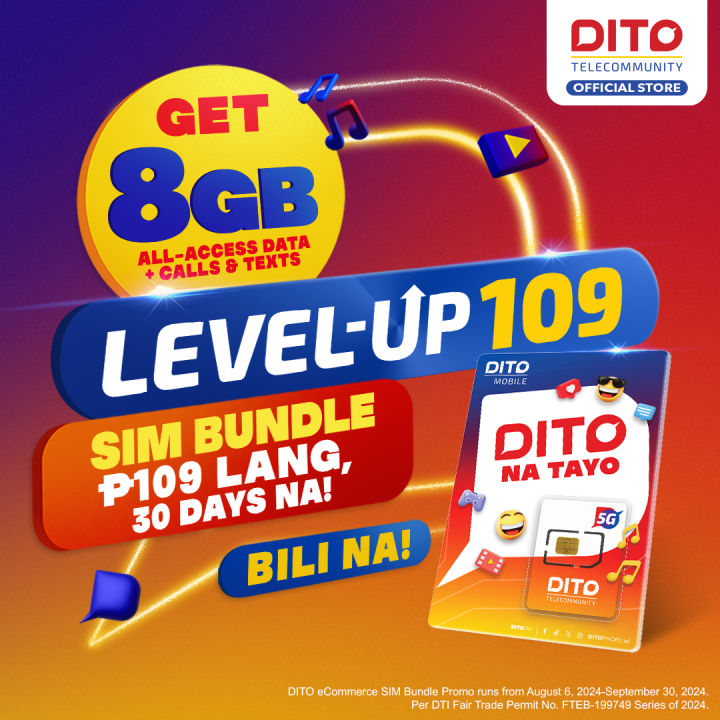 DITO Level-Up 109 SIM Bundle | Lazada PH