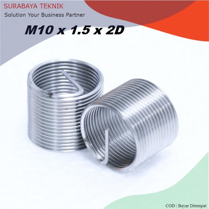 RECOIL BAUT HELICOIL WIRE THREAD INSERT M5 M6 M8 M10 M12 | Lazada Indonesia