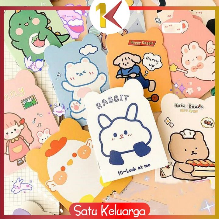 SK-A40 Buku Tulis Memo Kecil Mini Motif Karakter Kartun Note Book Buku Catatan Berkuping Carton ...