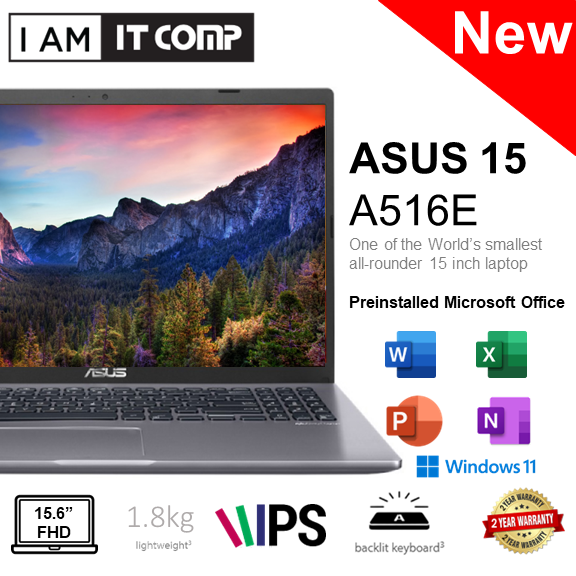 ASUS LAPTOP 15 (A516EA) i5-1135G7/8GB/512GB SSD/15.6" FHD/IrisX ...