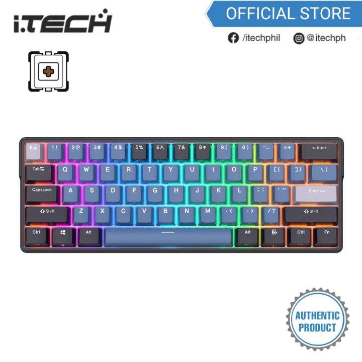 RK Royal Kludge RK61 Plus 61-Keys Tri-Mode Wireless Mechanical Keyboard ...
