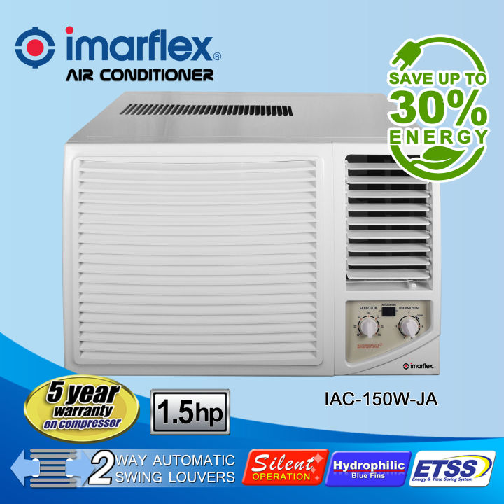 Imarflex Window Type Air Conditioner 1.5Hp Manual IAC-150W-JA | Lazada PH