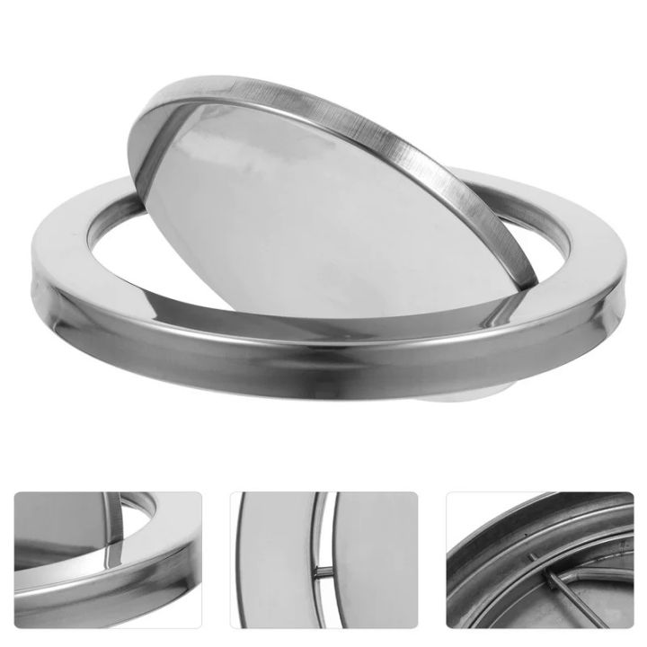 Swing Lid Trash Can Replacement Countertop Chute Metal Cover Flush ...