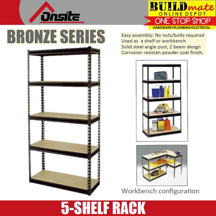 ONSITE 5 SHELF Storage G-Rack BRONZE SERIES - BUILDMATE - | Lazada PH
