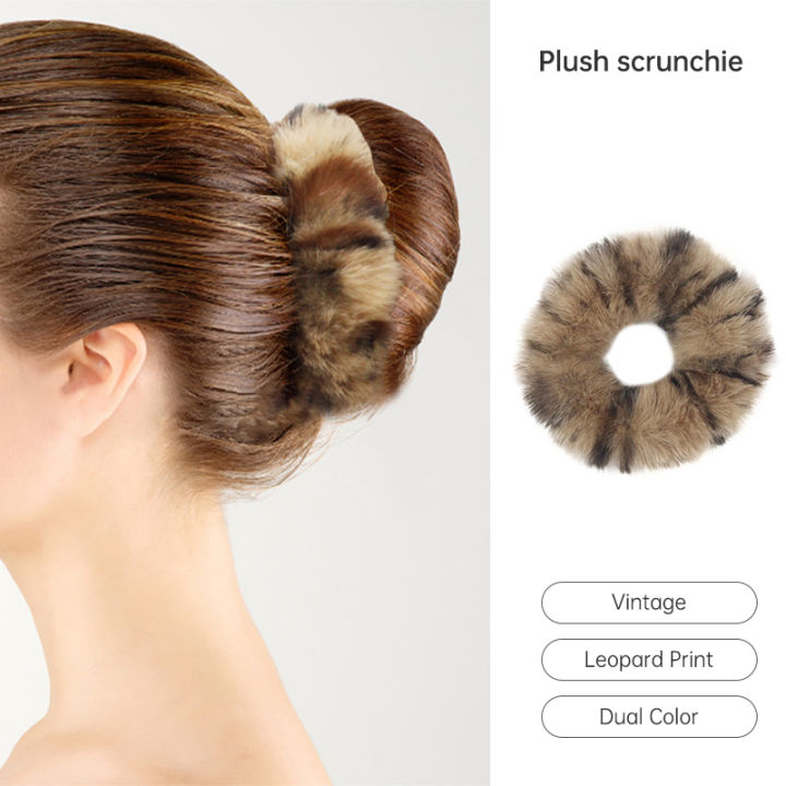 Retro Plush Versatile Girl Horsetail Hair Rope Japanese Style Simple ...