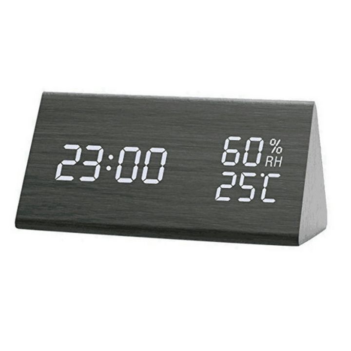 (ESRO) Alarm Clock Digital Wood Digital Radio Clock LED Table Clock ...