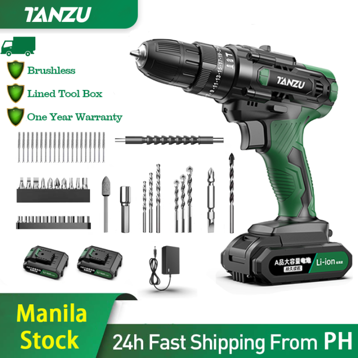 【Ready Stock】Tanzu TZ-Z-40 TZ-Z-60 Cordless Drill Screw Driver Brushed ...