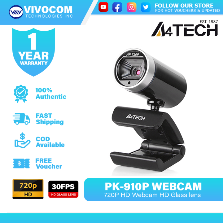 A4TECH PK-910P 720p HD WebCam High-fidelity Microphone | Lazada PH