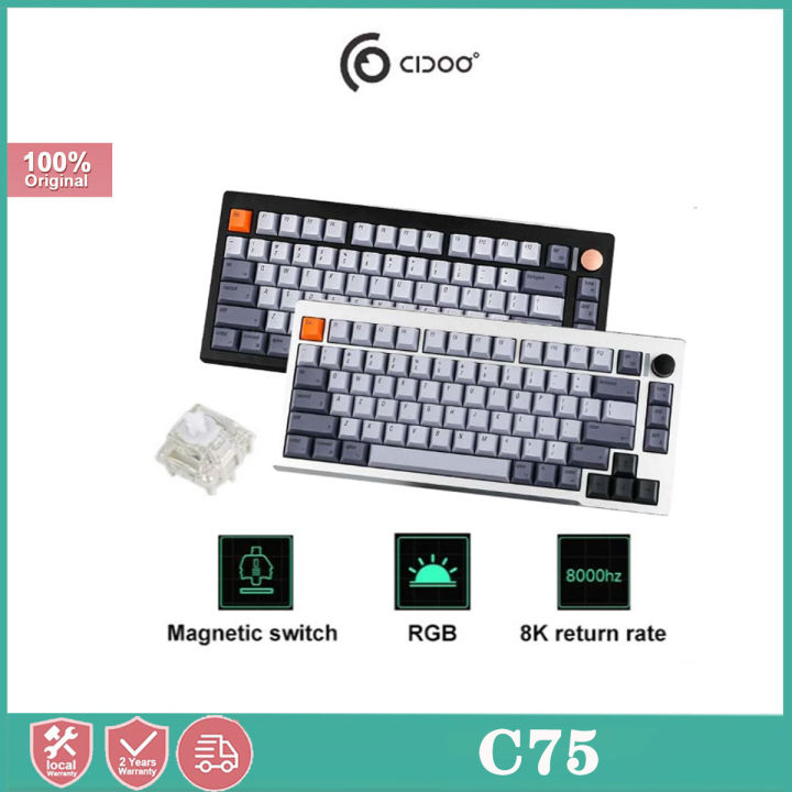 CIDOO C75 Magnetic Switch Mechanical Keyboard, Aluminum Alloy Material ...