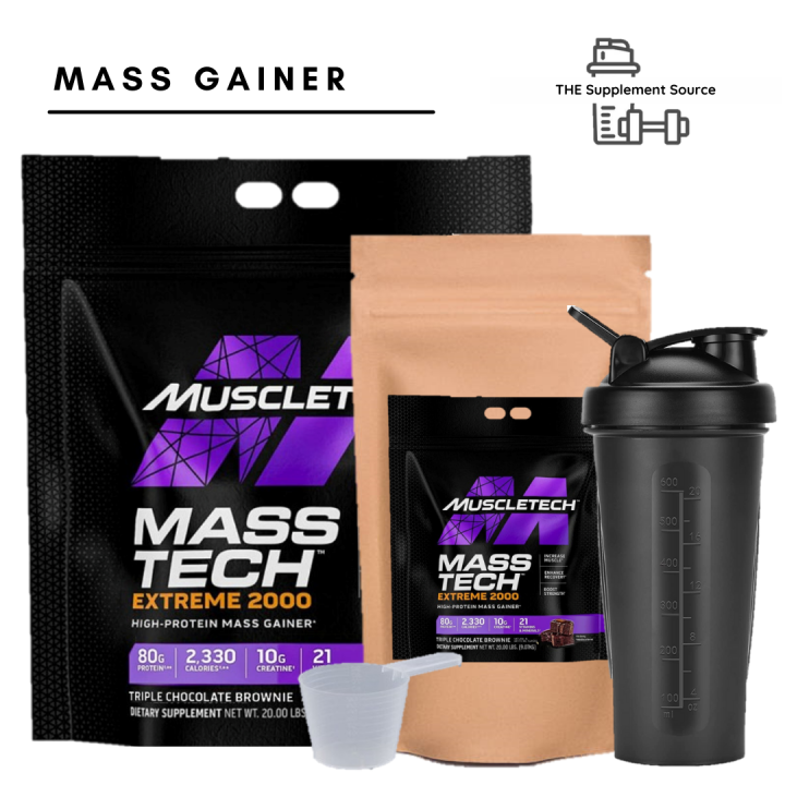 Muscletech Masstech Mass Gainer 1lb, 2lbs with Shaker REPACKE | Lazada PH